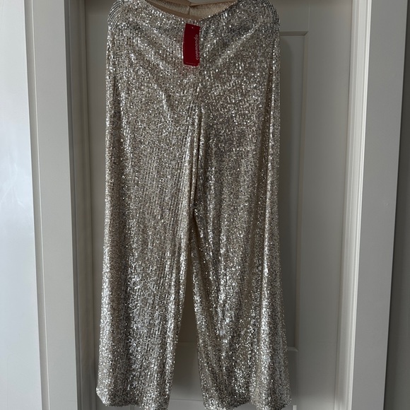 Commando | Pants & Jumpsuits | Commando Sequin Mesh Wide Leg Pants Nwt ...